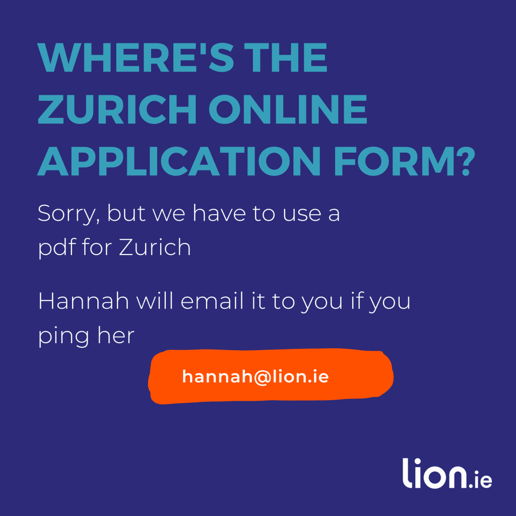 Zurich Life Income Protection Application Form - Lion.ie